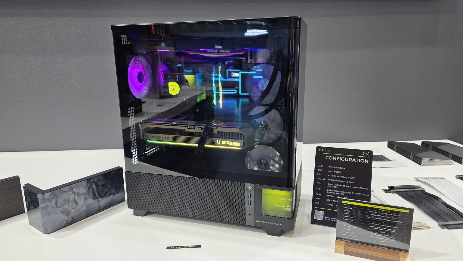 "Revolutionary PC Case: Tryx Unveils Futuristic Curved Display Design"